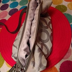 Coach | Bags | Authentic Large Gray Signature Bag Strap | Poshmark
